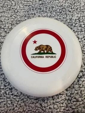 Toys | White Frisbee Disc With California Republic Bear Graphic | Poshmark